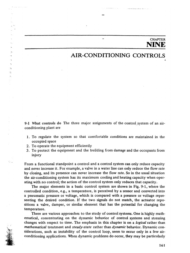 Lecture 8 Air-Conditioning Controls | PDF