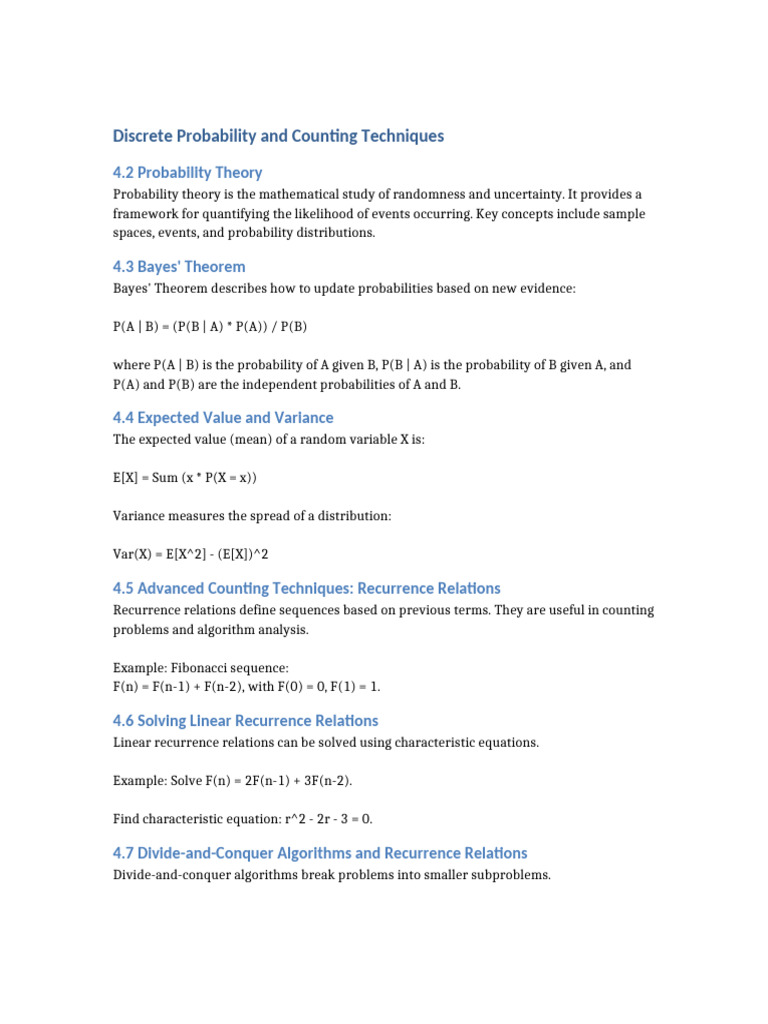 Discrete Probability and Counting | PDF