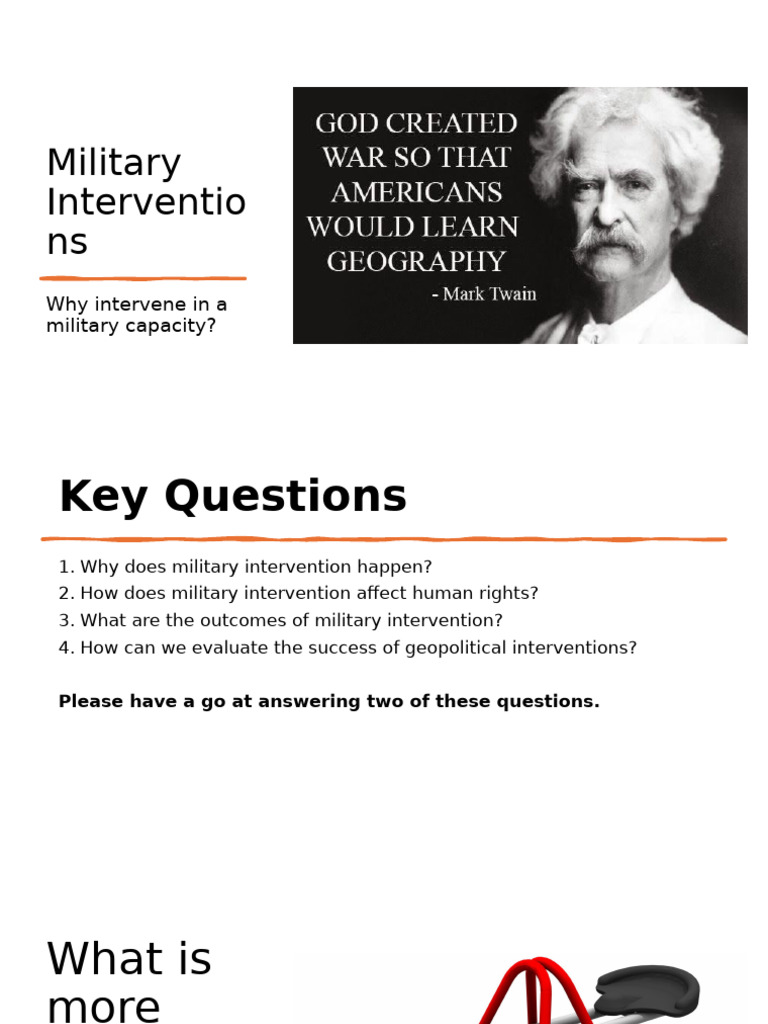 Military Intervention: Justifications and Impacts | PDF | Torture | War ...