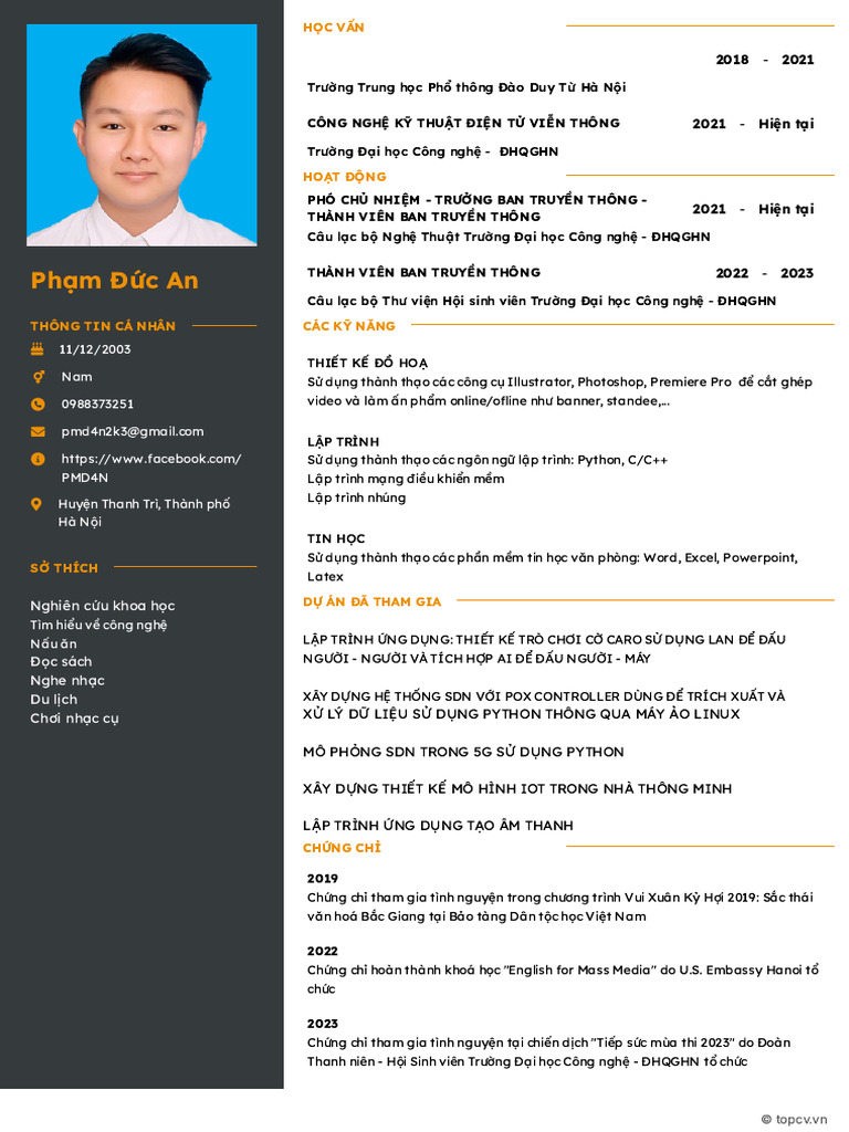Pham Duc An TopCV - VN 181224.114511 | PDF