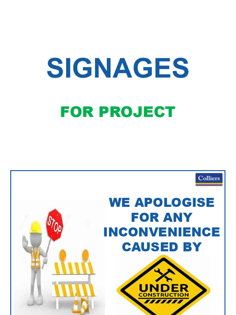 Safety Signages For Project | PDF