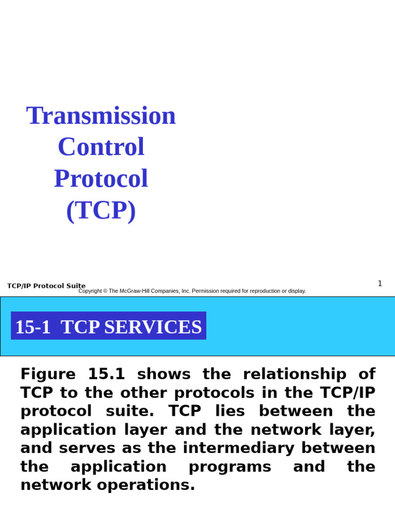 Chap-15 TCP Congestion Control | PDF | Transmission Control Protocol | Network Congestion