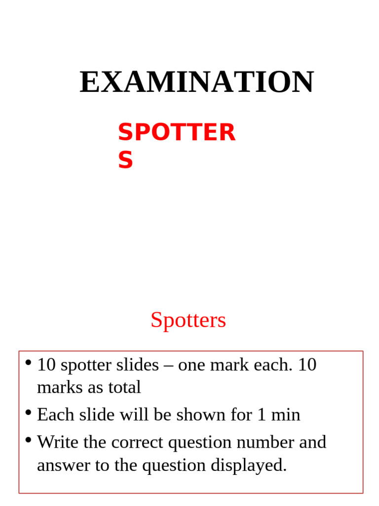 1st Internal Spotters | PDF