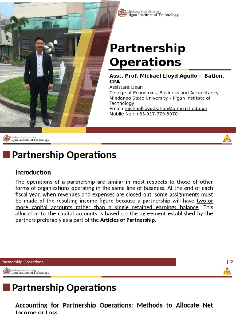 2 Partnership Operations | PDF | Partnership | Income Statement