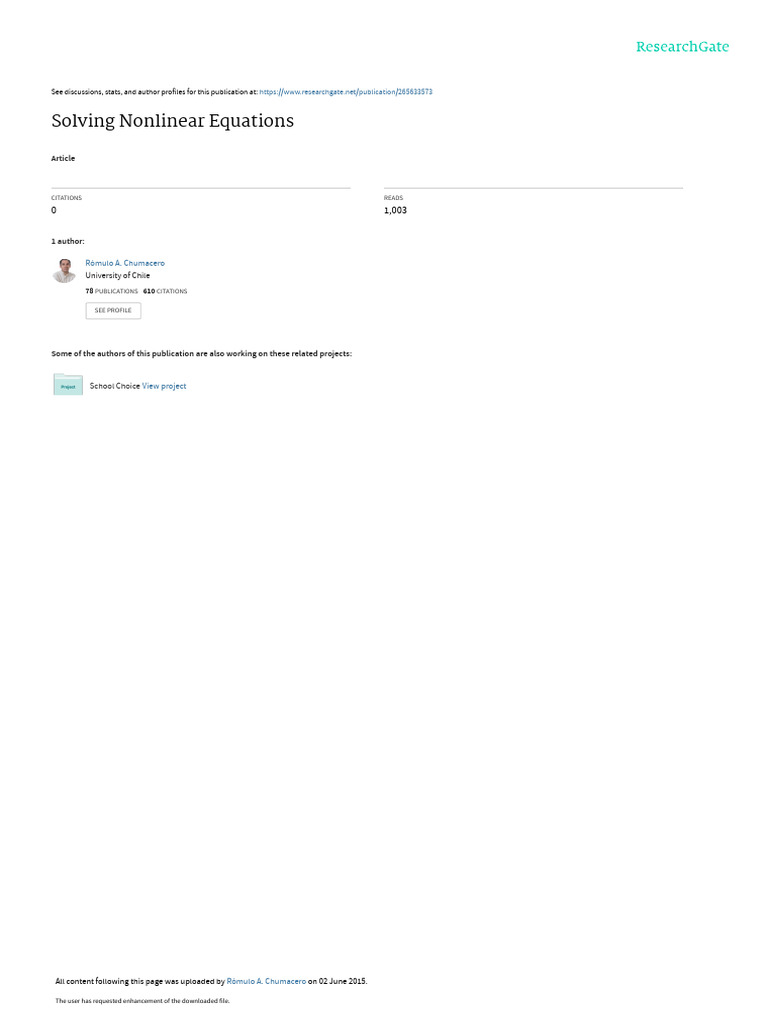 Solving_Nonlinear_Equations | PDF | Applied Mathematics | Equations