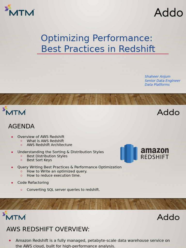 Redshift Best Practices | PDF | Scalability | Databases