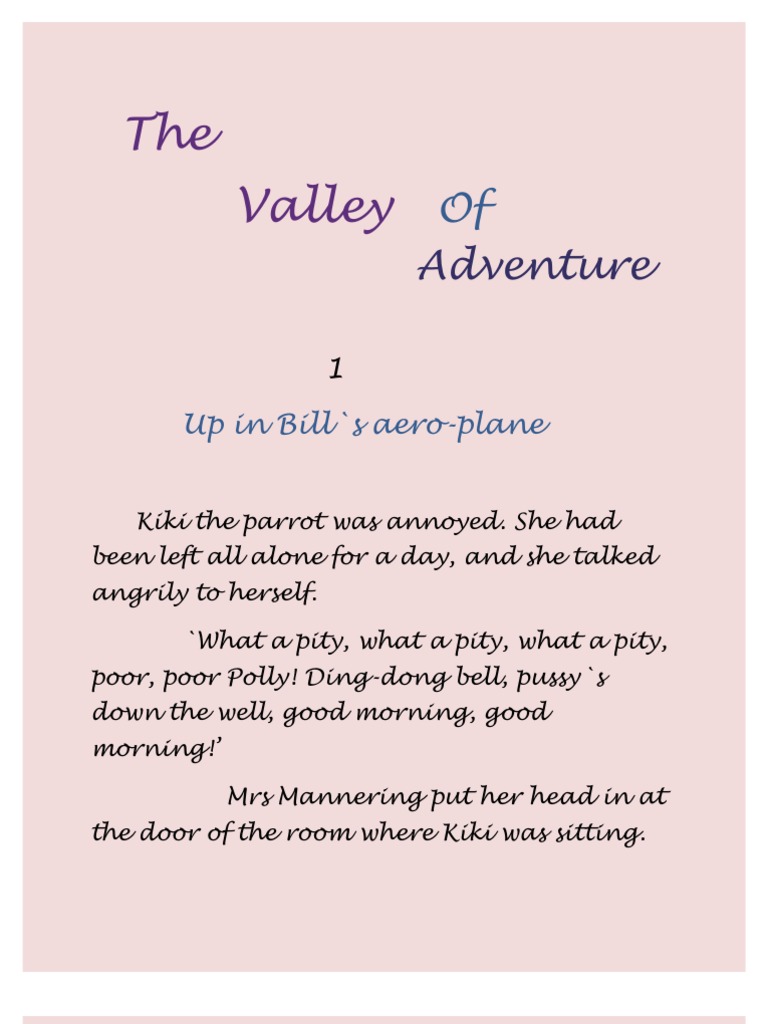 The Valley of Adventure Overview | PDF