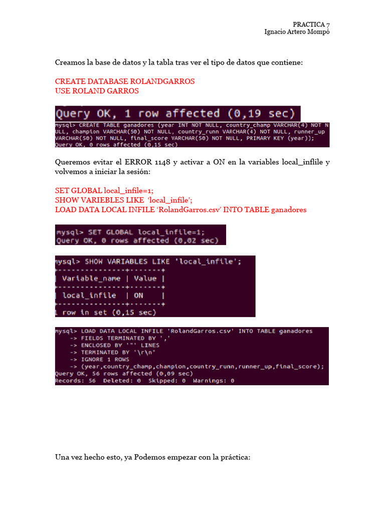 P7 - Practica Icade BBDD | PDF