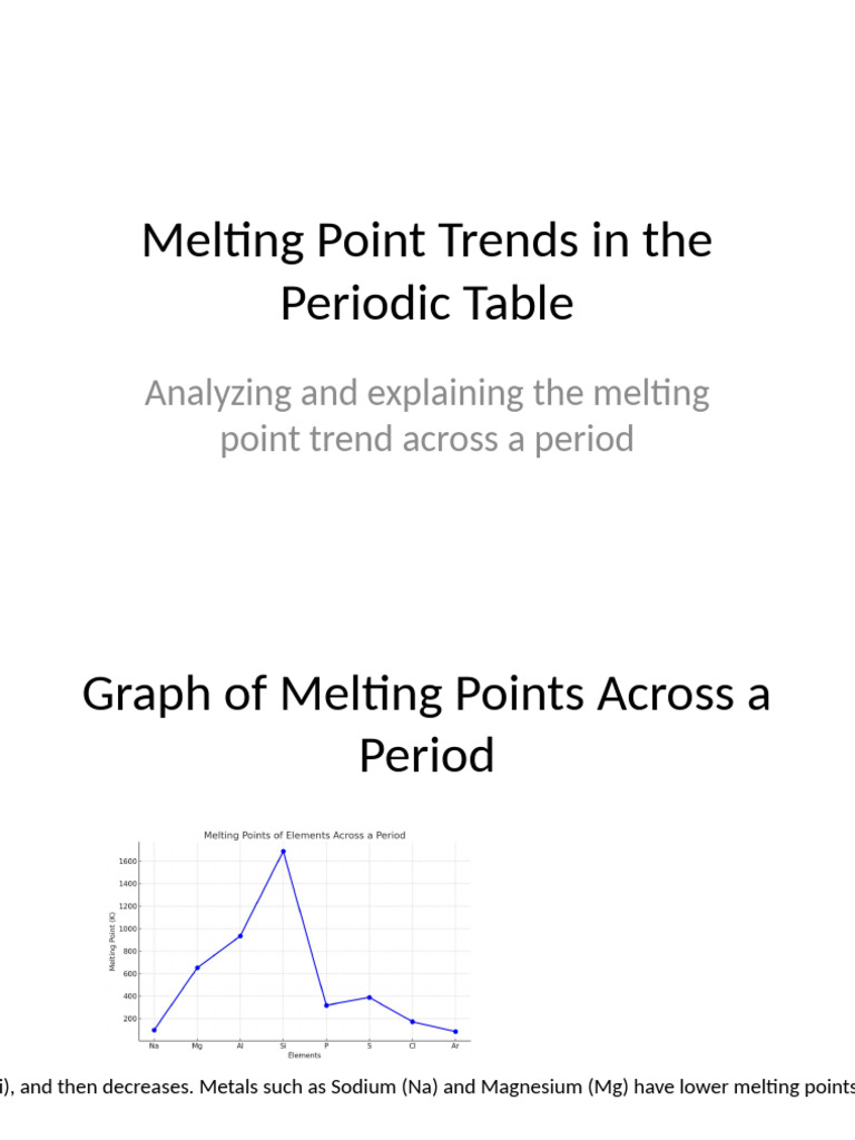 Melting Point Trends Presentation | PDF