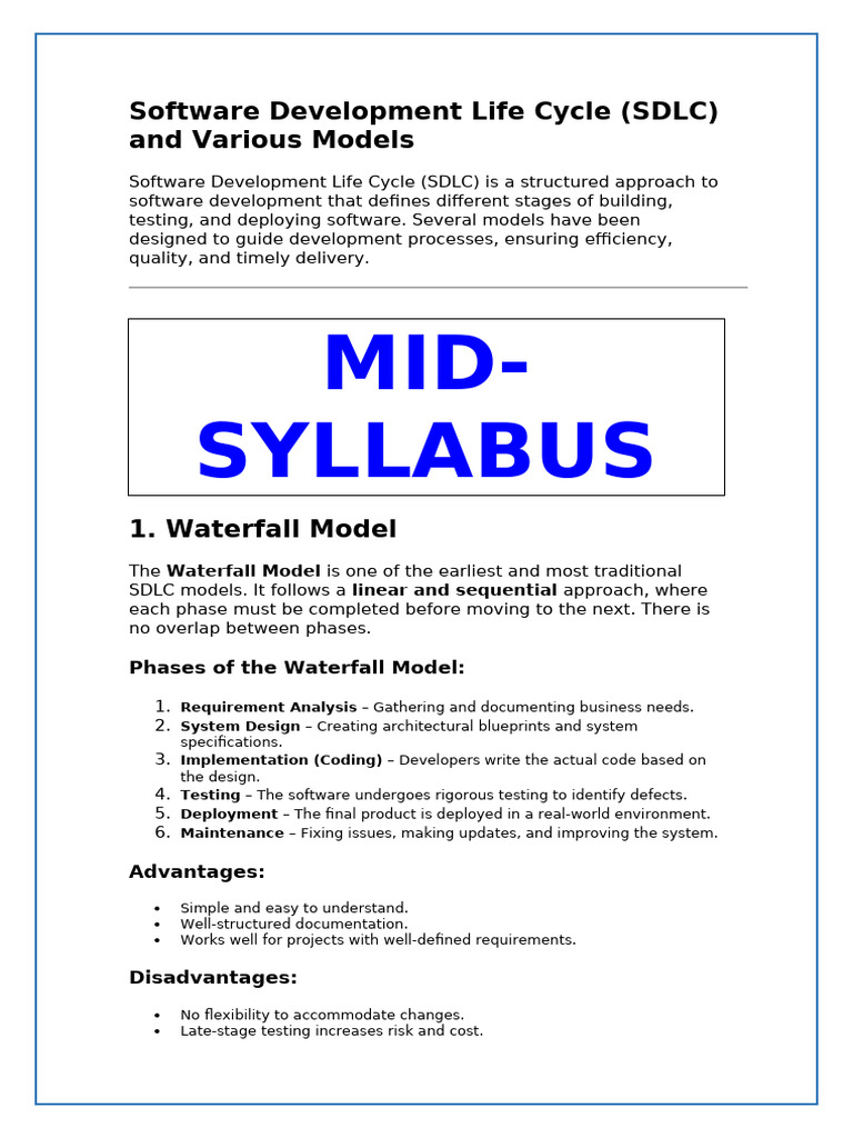 Software Development Life Cycle | PDF | Software Development Process | Unified Modeling Language