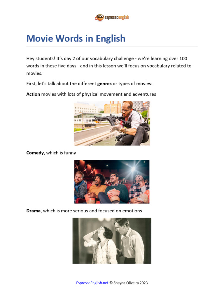 Free PDF Movie Words in English | PDF