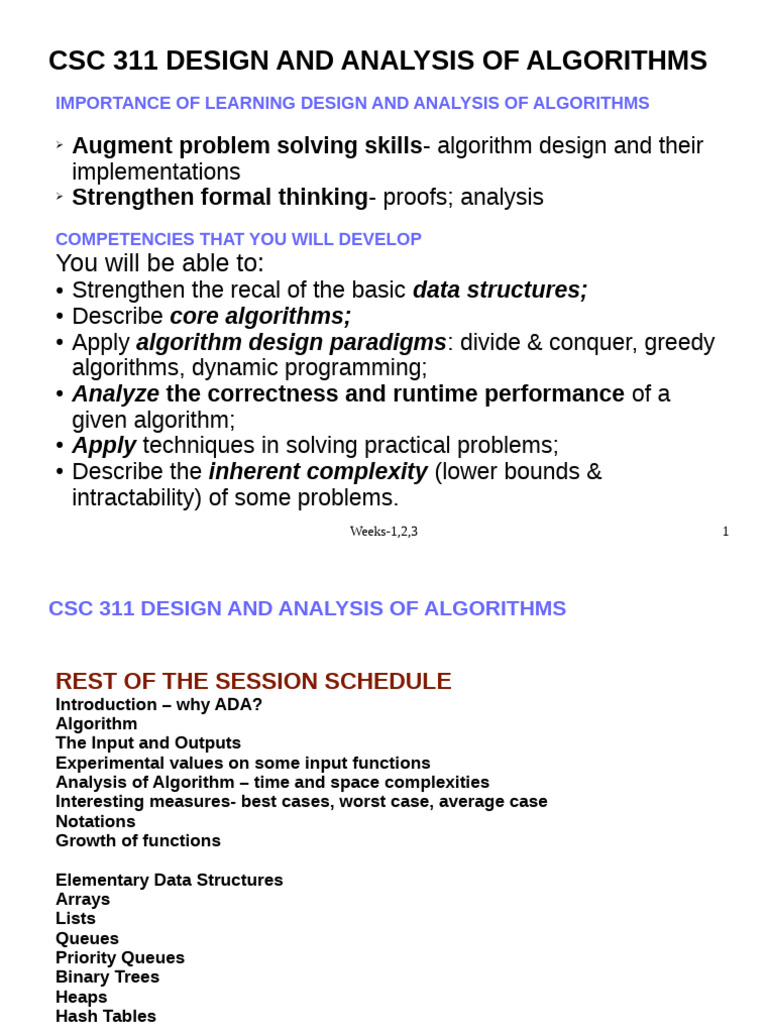 Analysis and Design of Algorithms | PDF | Recurrence Relation | Computational Complexity Theory