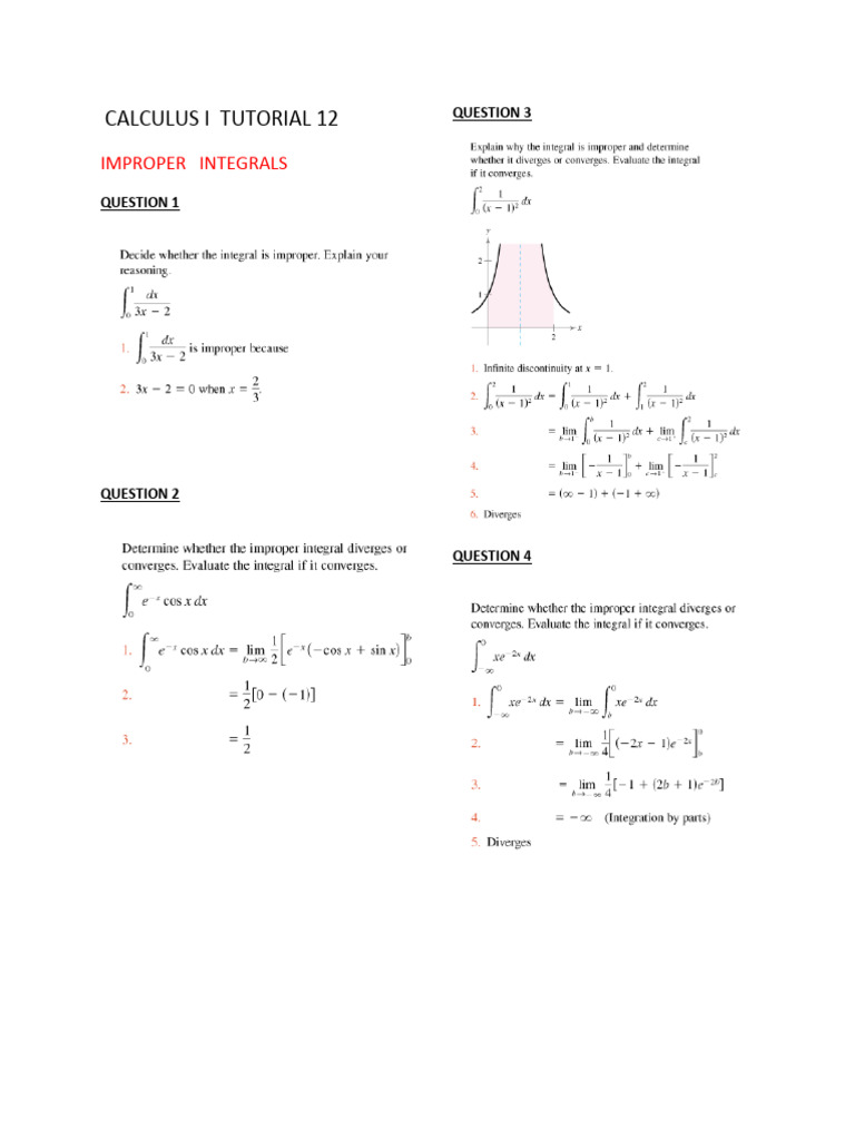 Math 101 Tutorial 12 | PDF
