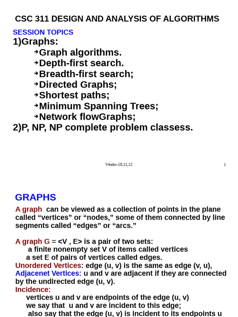 Analysis and Design of Algorithms | PDF | Time Complexity | Vertex (Graph Theory)