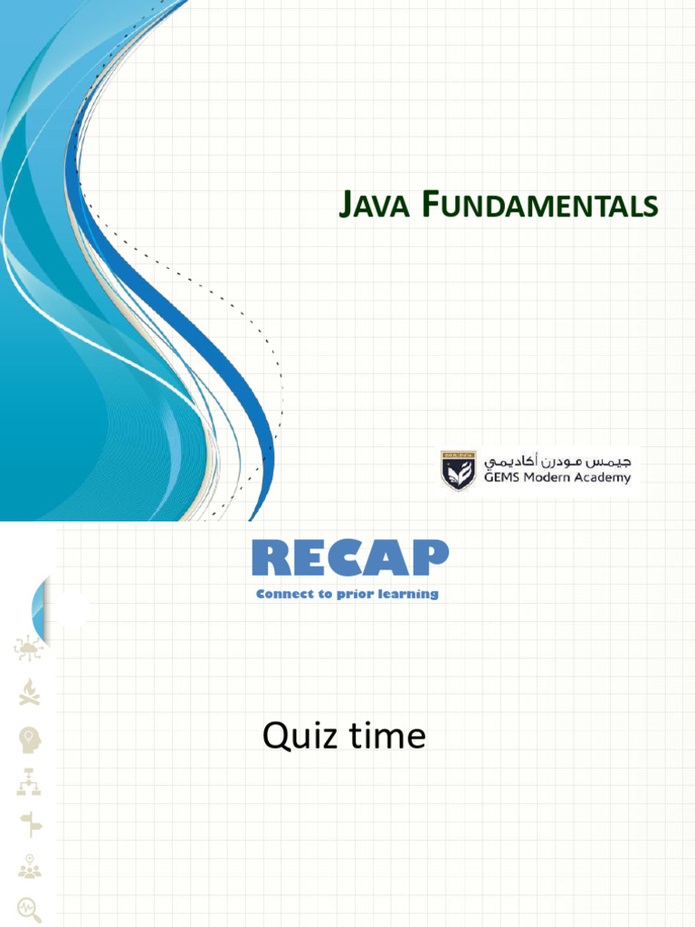 2 - Java Fundamentals - 2024 | PDF | Reserved Word | Boolean Data Type