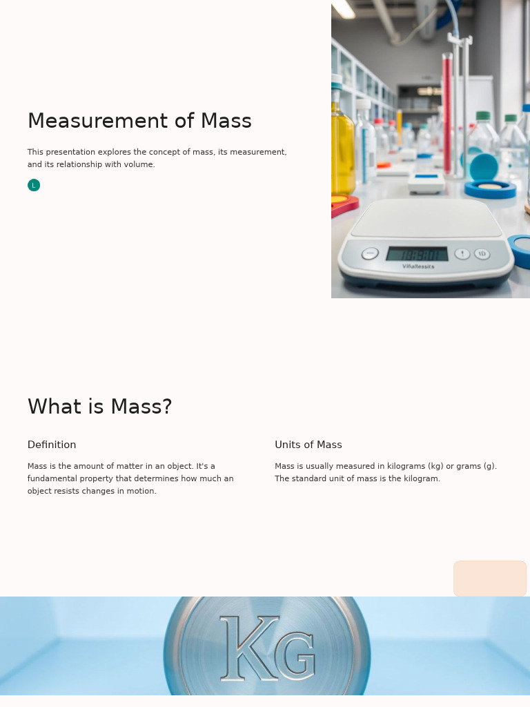 Measurement of Mass | PDF | Mass | Volume