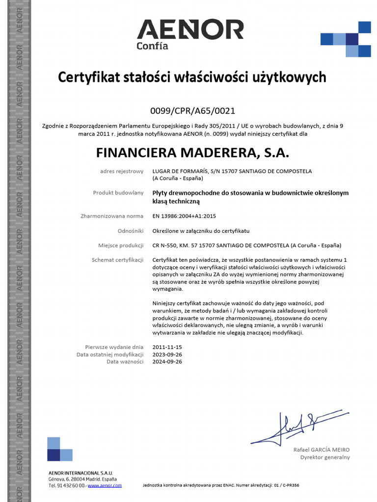 AENOR - Fimapan Ignifugo E-Z | PDF