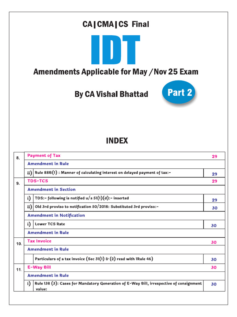 CAF IDT Amendments M25 Part2 Corrected | PDF