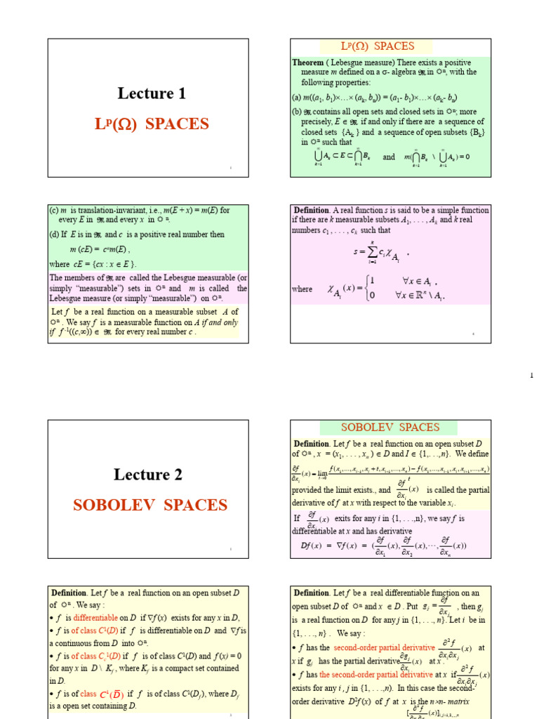 Lp and Sobolev Spaces Overview | PDF | Function (Mathematics ...