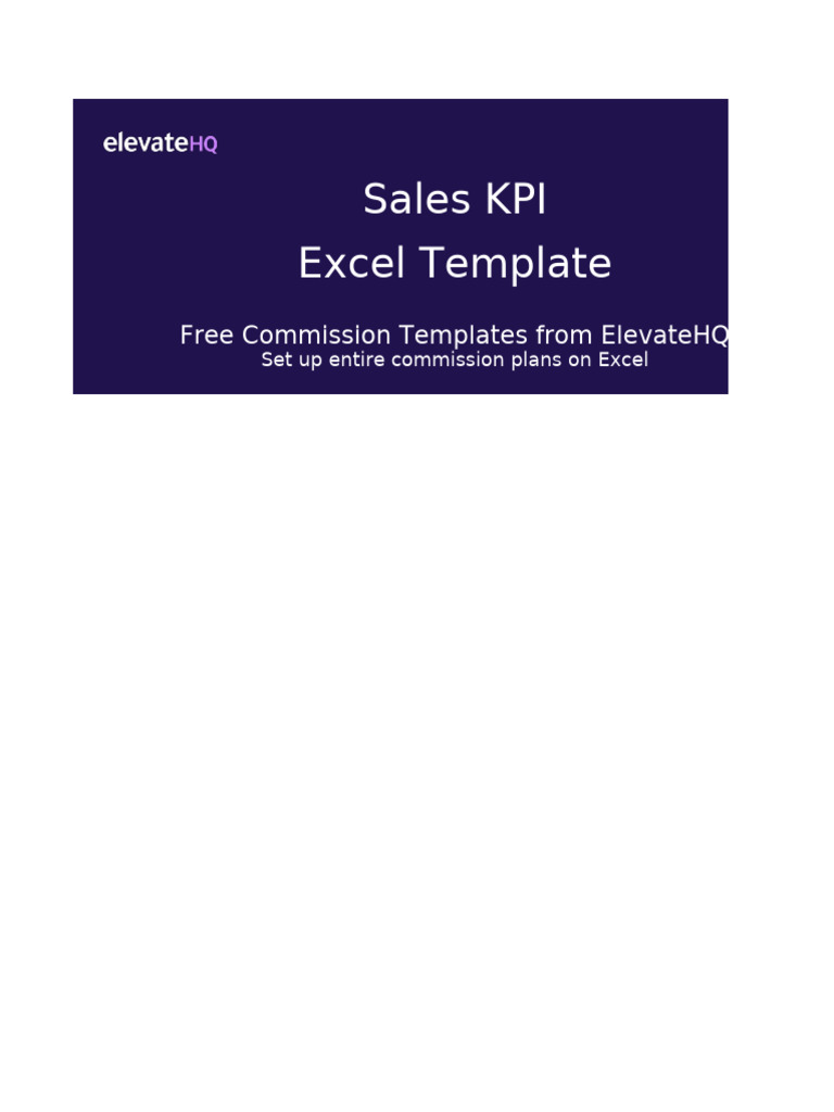 Sales KPI Template _ ElevateHQ | PDF