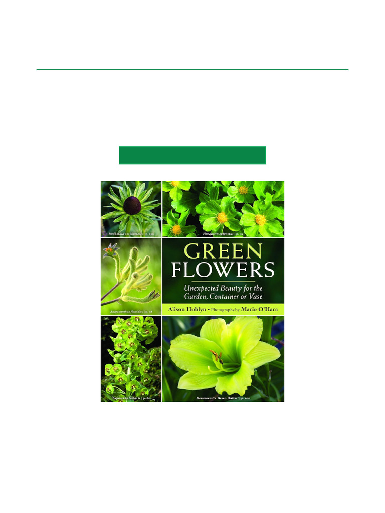 Green Flowers for Garden & Vase | PDF