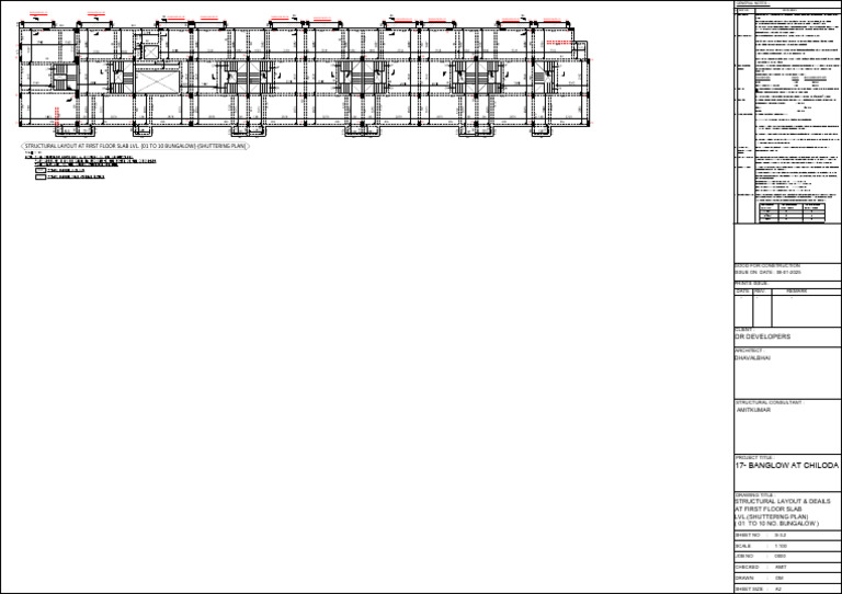 S-3.2 - (01 To 10 Bungalow) - (Shuttering Plan) | PDF | Concrete | Deep ...