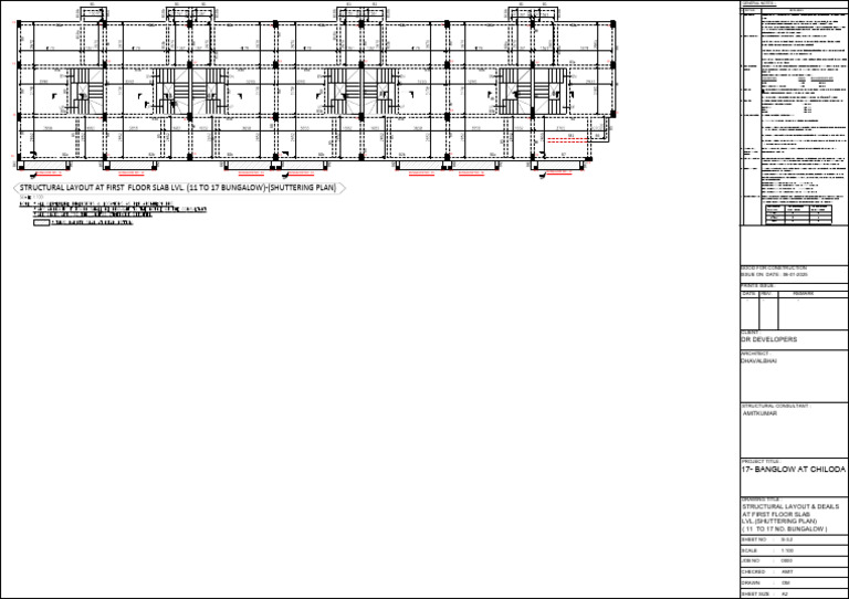 Bungalow No. 17 Shuttering Plan | PDF | Concrete | Materials