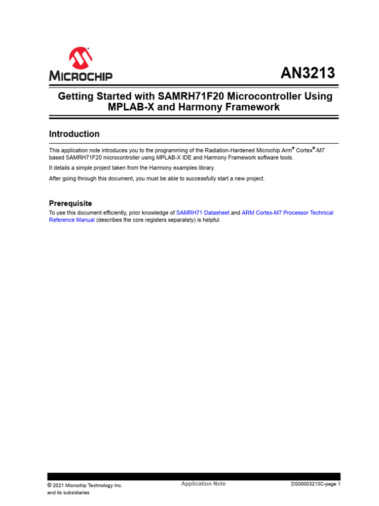 Getting Started With The SAMRH71 Microcontroller DS00003213C | PDF | Computer Engineering ...