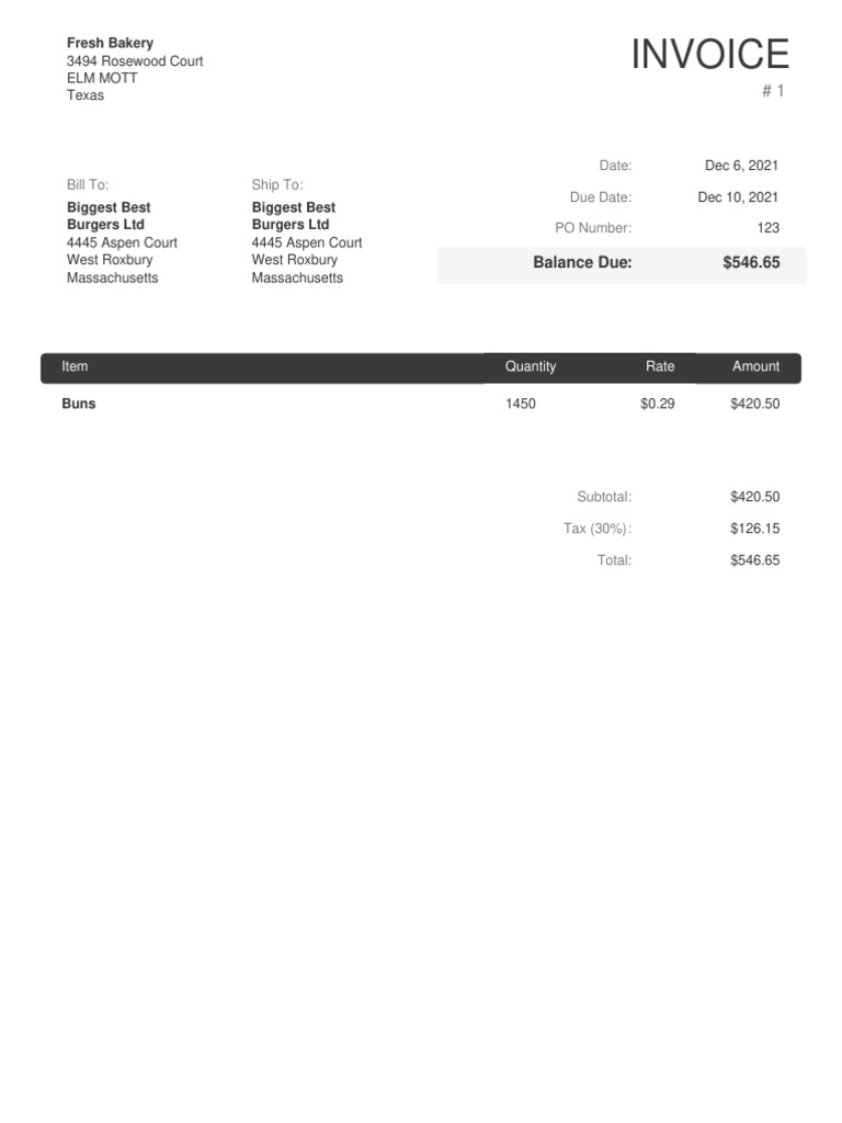 Invoice # 1 | PDF