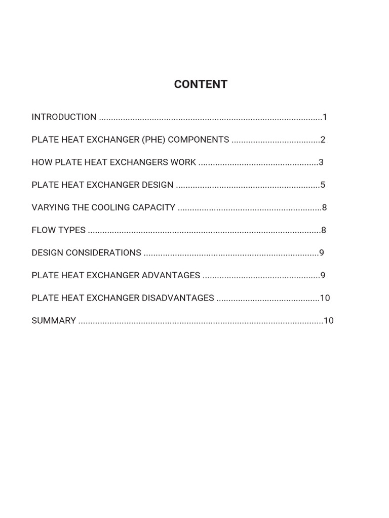 Plate Heat Exchanger Overview Guide | PDF