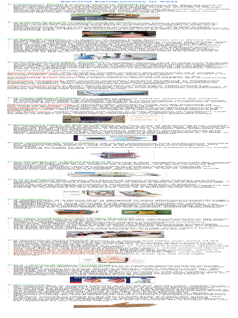 6 - Special Equipments in CCU | PDF | Hemodialysis | Ventricle (Heart)
