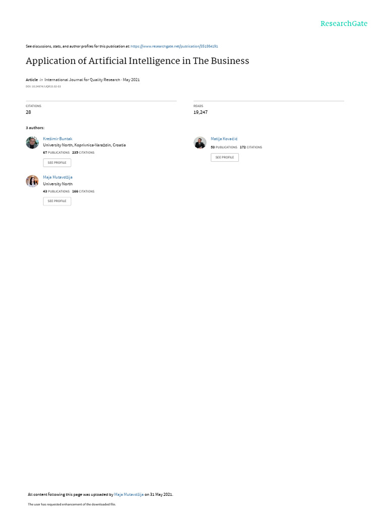Ai Applications In Business Management Pdf Artificial Intelligence