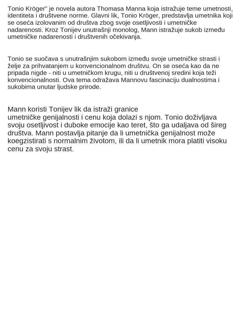 Tonio Kröger | PDF
