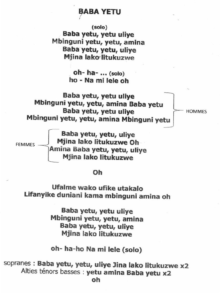 baba-yetu(1) | PDF