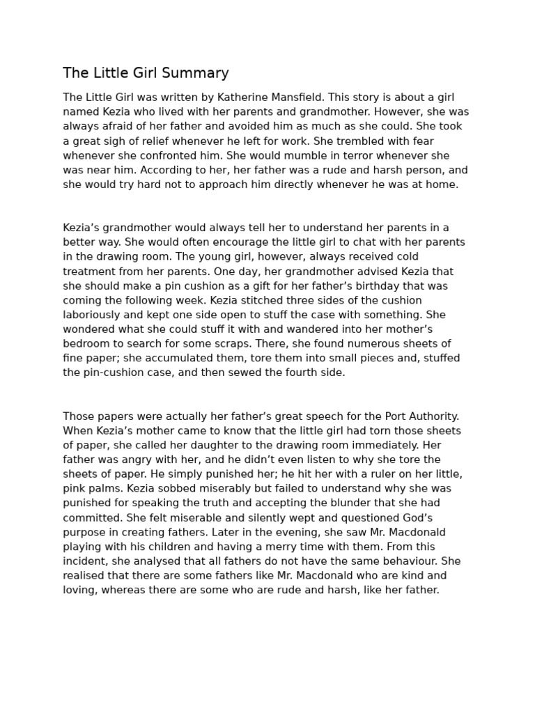 Understanding Kezia's Fatherly Fear | PDF