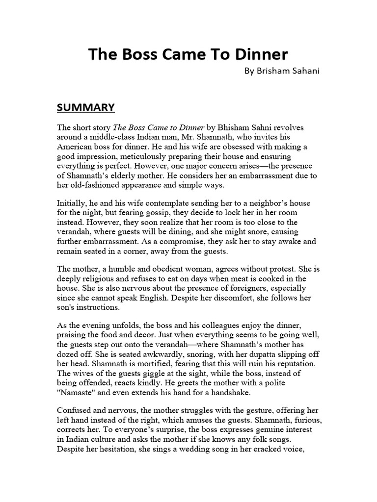 Dinner Boss | PDF | Self Esteem | Psychology