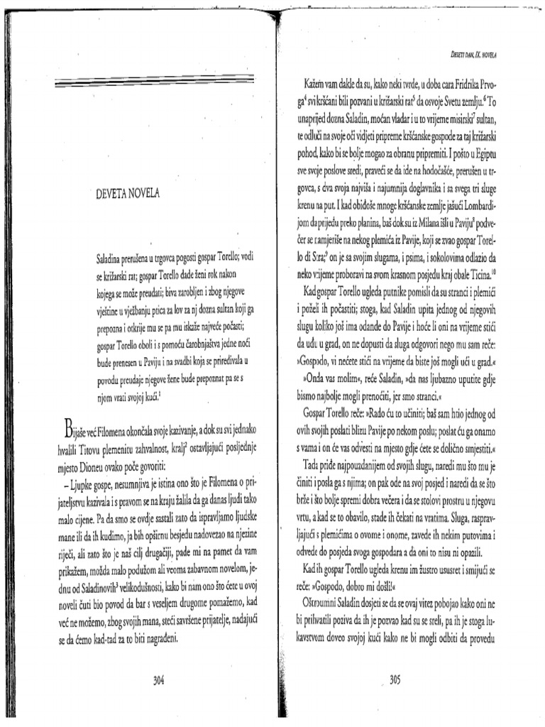 Boccaccio - Dekameron - Izbor - 2. Dio | PDF