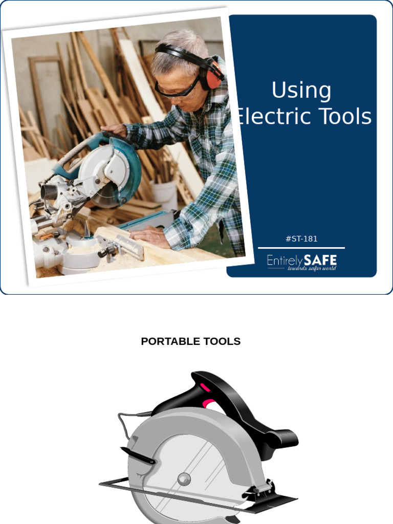 #ST-181 - Using Portable Electrical Tools | PDF | Insulator (Electricity) | Electromagnetism