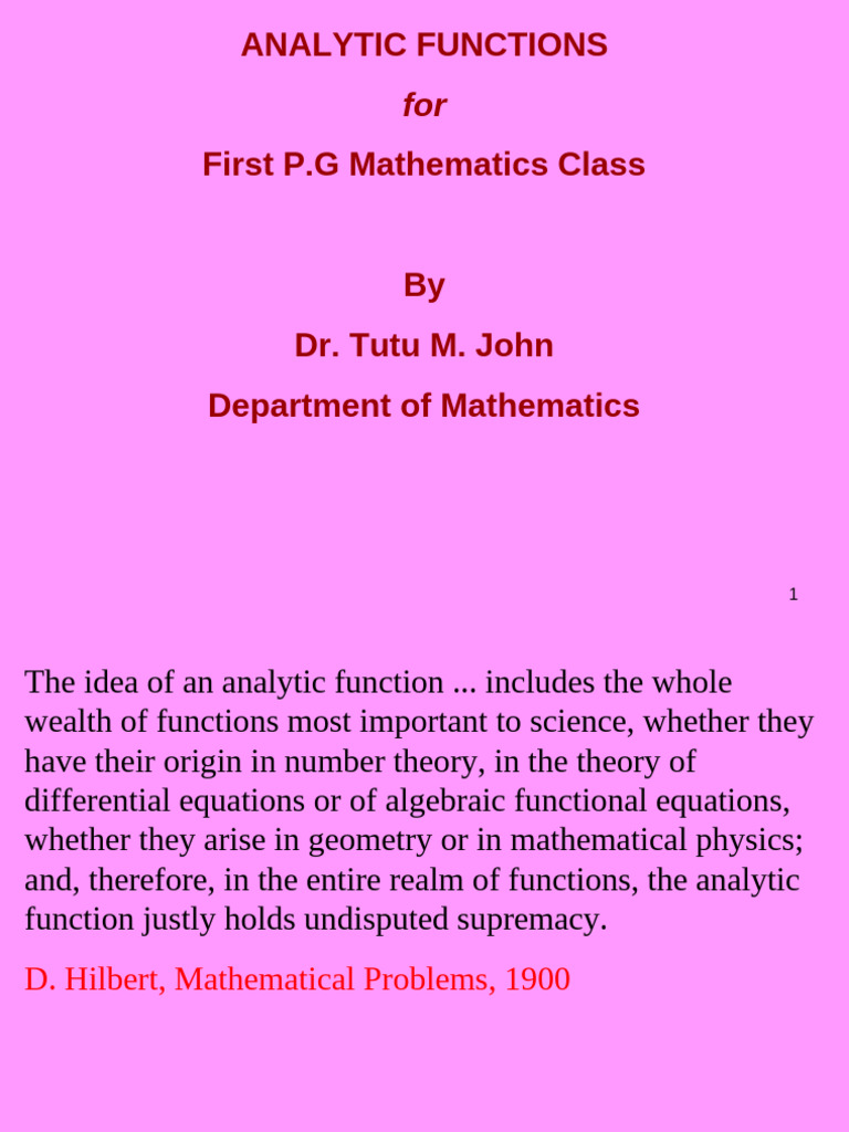 Tutu M John Maths | PDF | Mathematical Physics | Mathematical Concepts