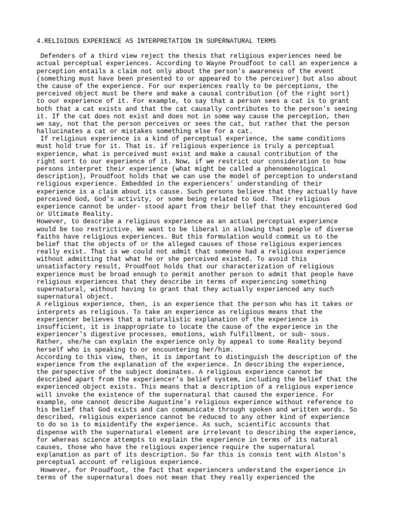 The Principle of Credulity | PDF | Experience | Religious Experience