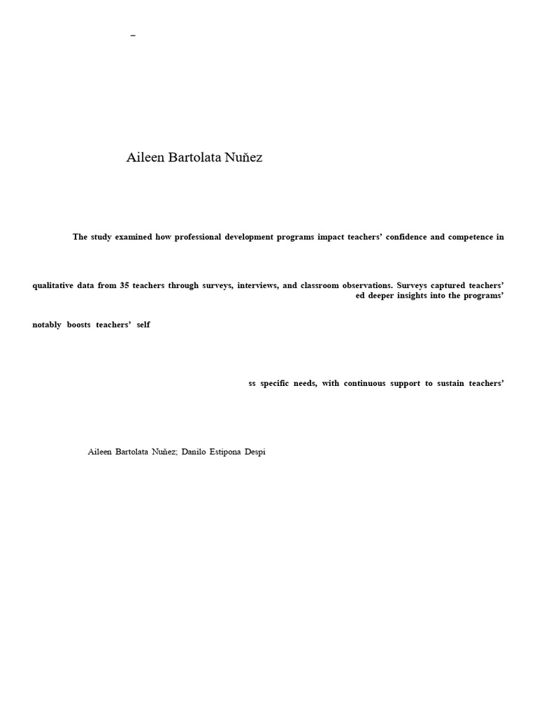 Enhancing Classroom Instruction of Teachers Through Professional ...