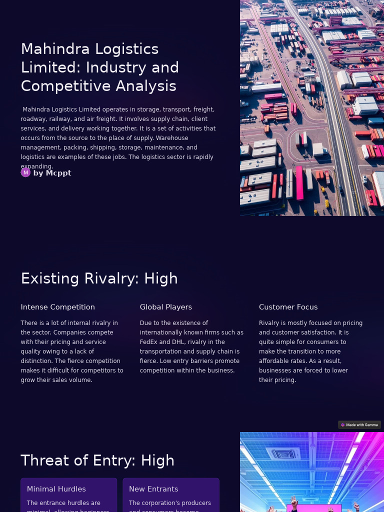 Mahindra Logistics Limited Industry and Competitive Analysis | PDF ...