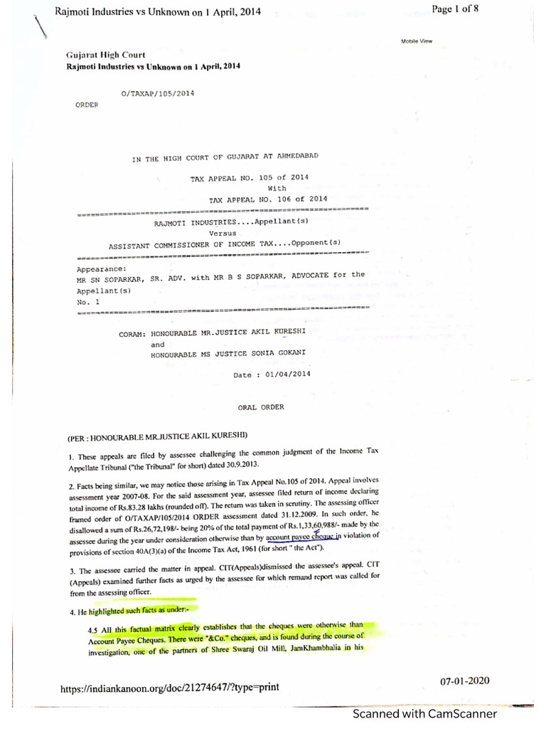 Rajmoti Industries Case | PDF