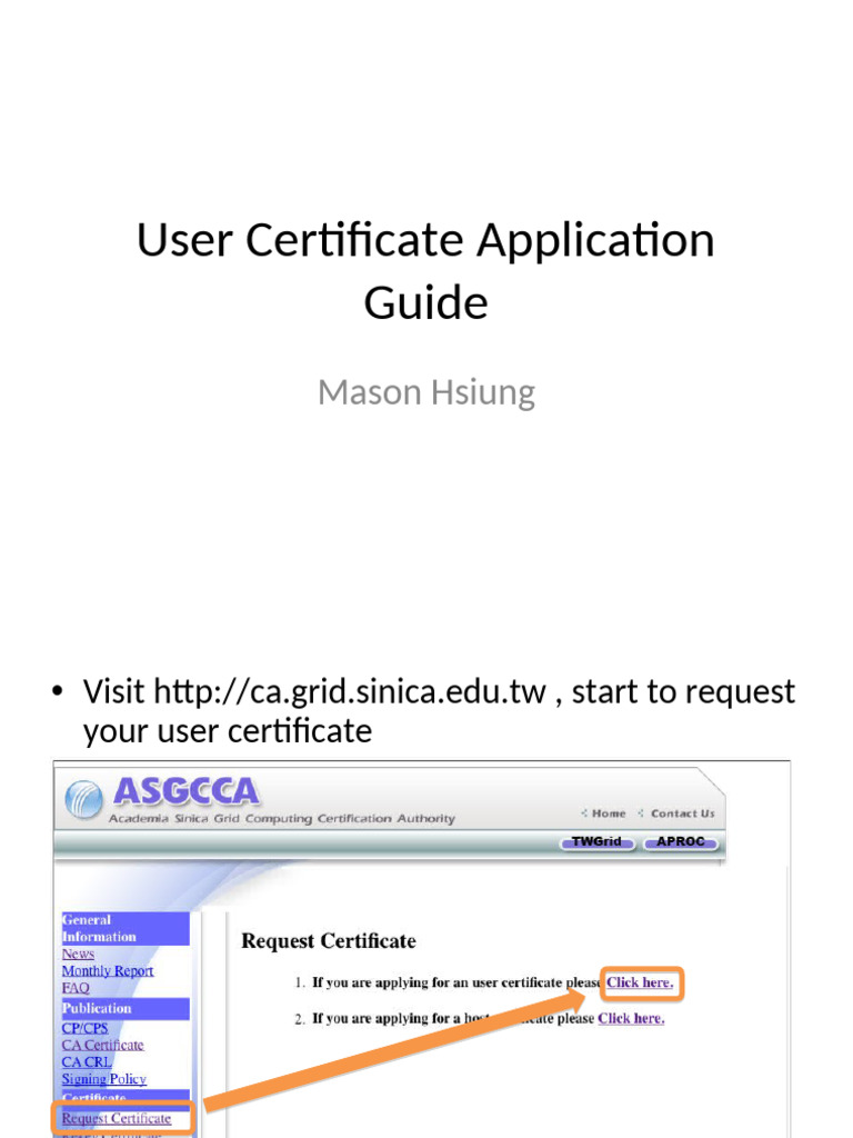User Certificate Application Guide | PDF | Internet | Computing
