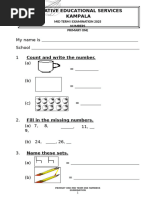 Grade 1 Mathematics Assessment Term 1 2024 | PDF