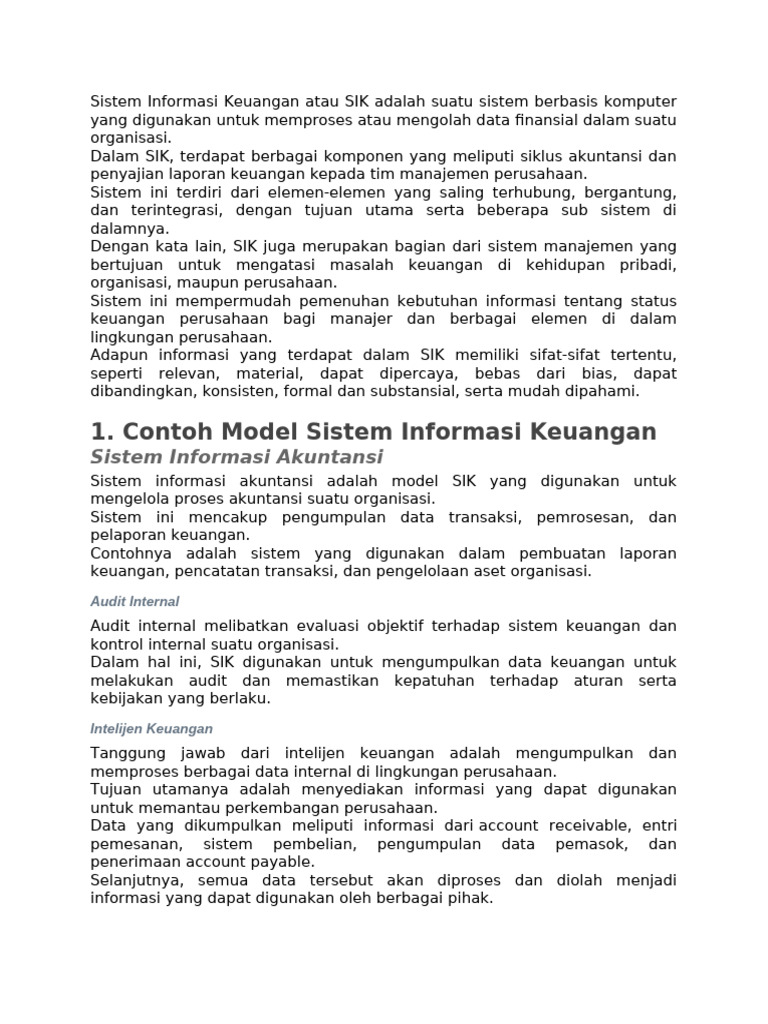 Sistem Informasi Manajemen Keuangan | PDF