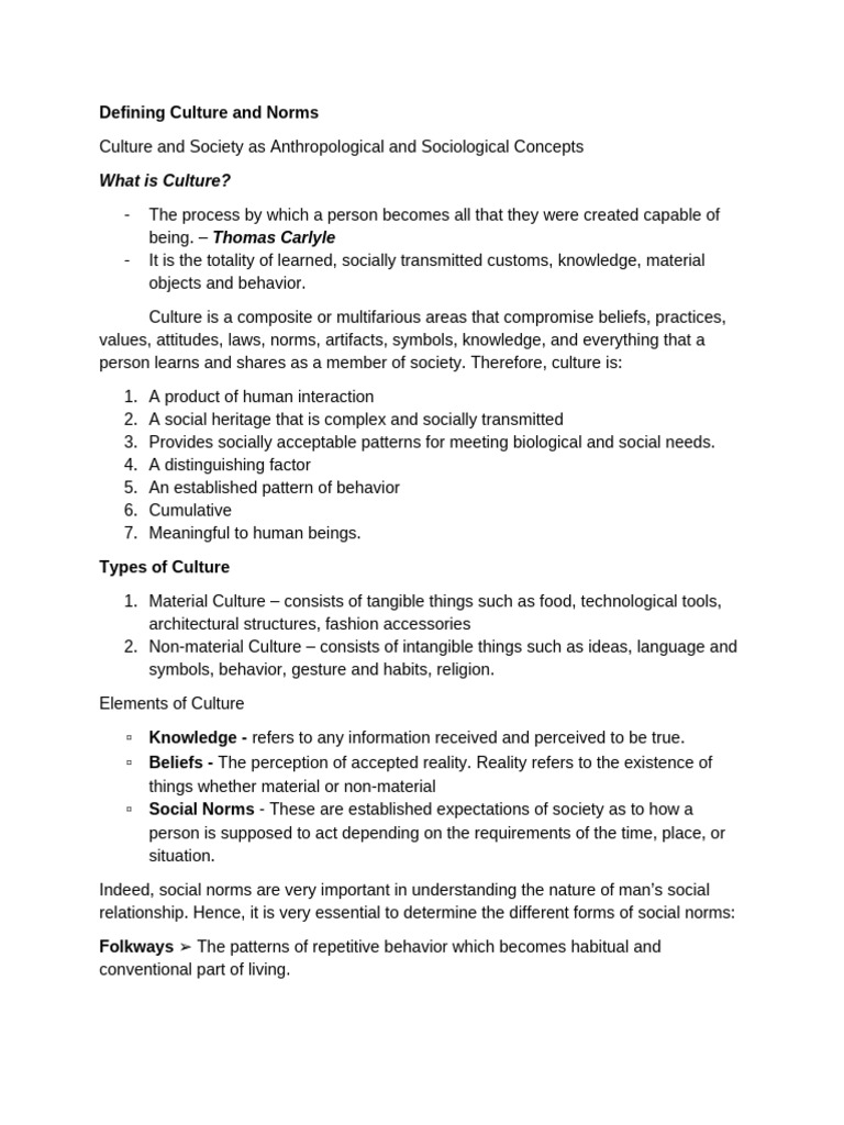 Understanding Culture and Social Norms | PDF | Knowledge | Society