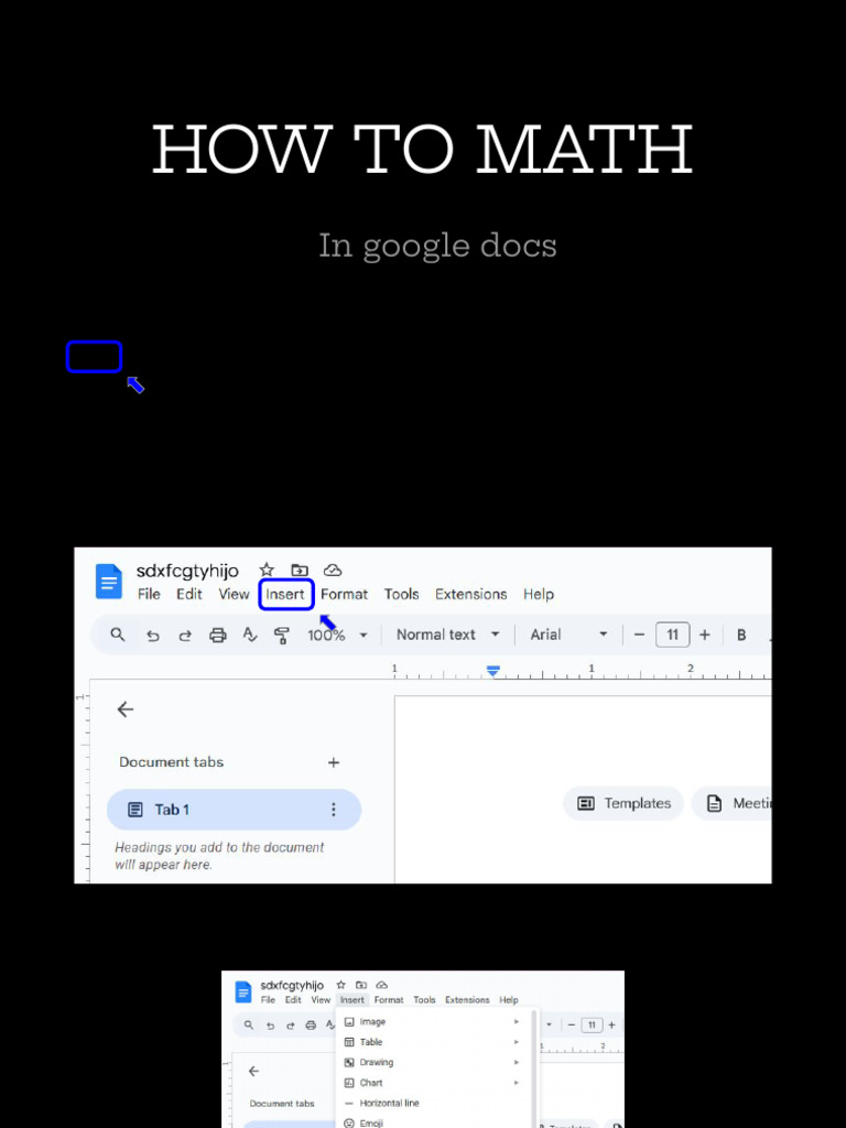 Google Docs Math Guide | PDF