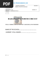 Physical Sciences Grade 11 Controlled Test - March 2024 | PDF | Force ...
