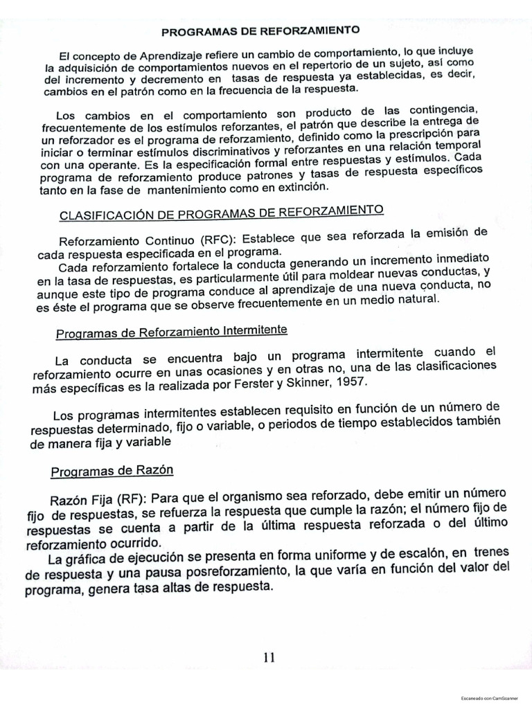 Programas de Reforzamiento | PDF